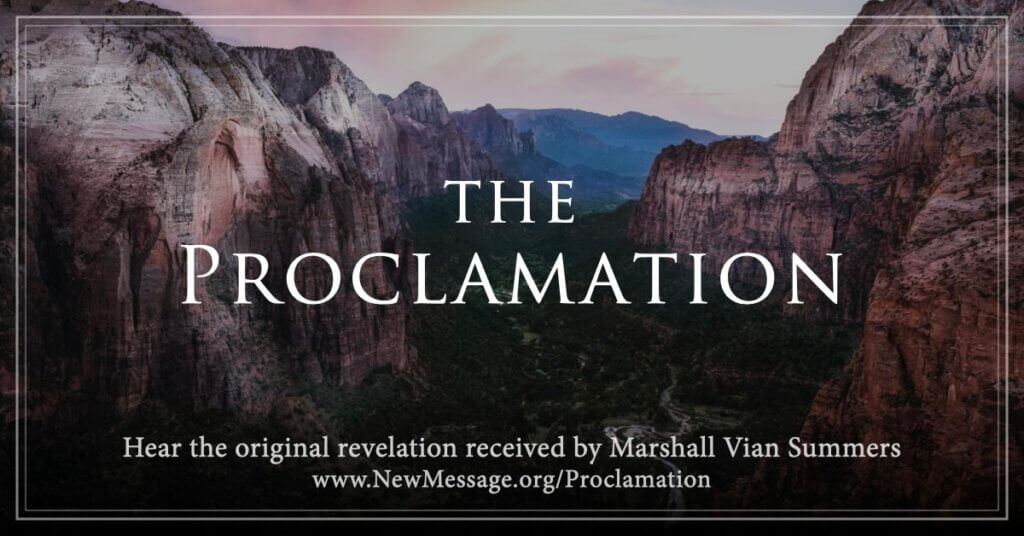 The Proclamation - There Is A New Message In The World.