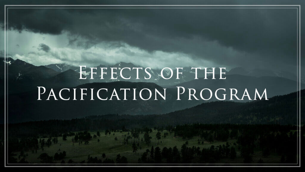 The Effects Of The Pacification Program - The New Message